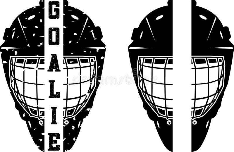 Split Goalie Mask, Ice Hockey, Winter Sports Cut Files Stock Vector ...