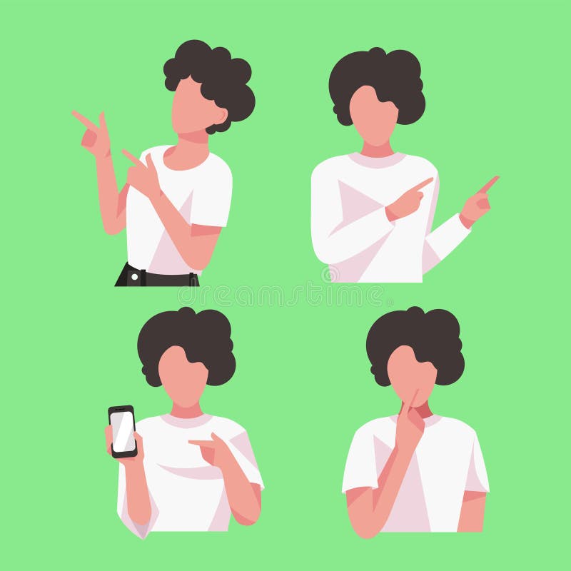 Flat Illustration of a Person Explaining Stock Vector - Illustration of ...