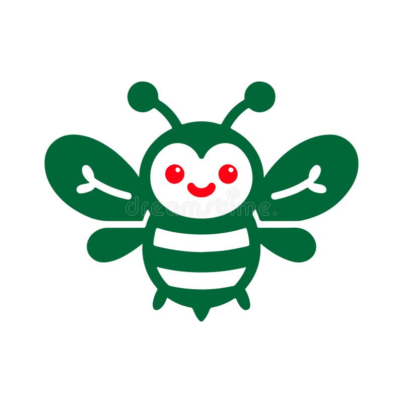 Adorable Cute Bee Icon Vector Illustration Stock Vector - Illustration ...