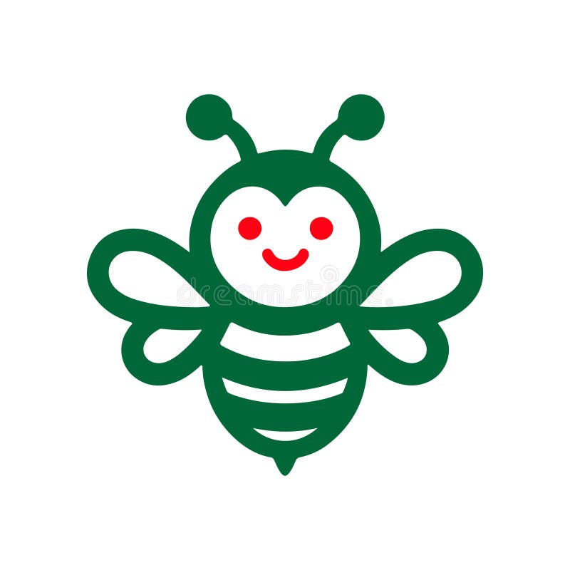 Charming Cute Bee Icon Vector Artwork Stock Illustration - Illustration ...