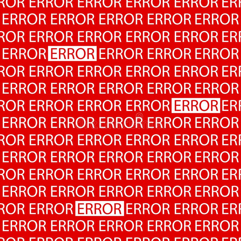 Error Message Text Red Screen Seamless Pattern Stock Illustration ...