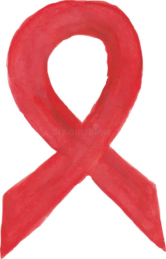 Worlds AIDS Day Symbol Watercolour Illustration Stock Vector ...