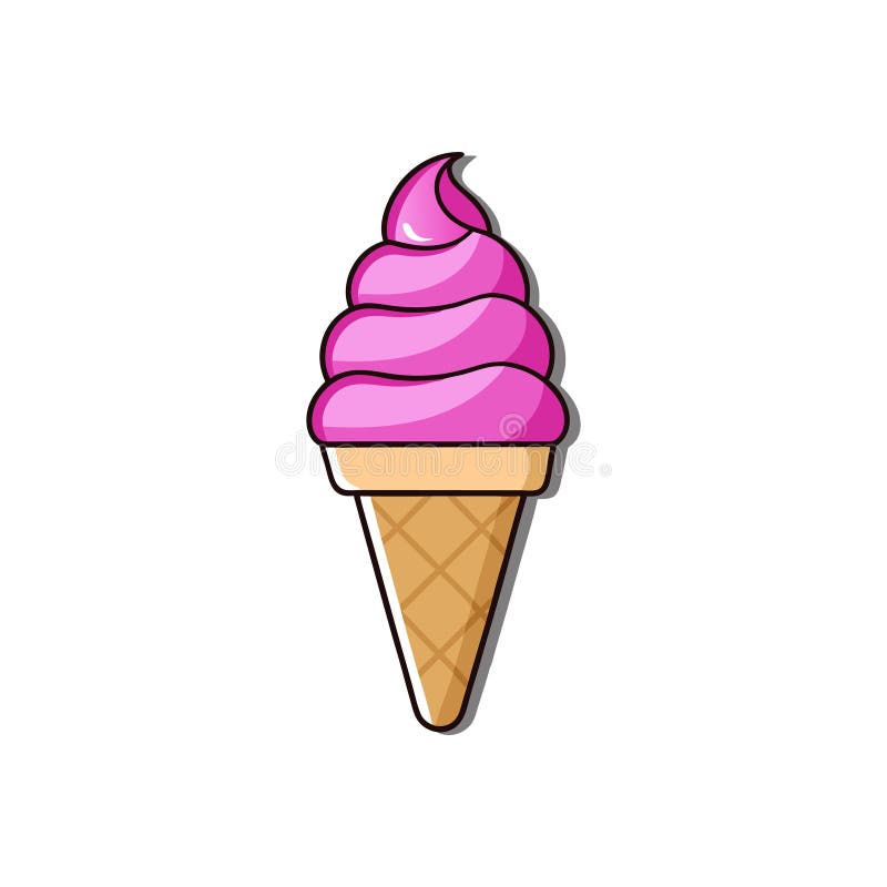 Ice-Cream Cone Art Work Illustration Stock Vector - Illustration of ...