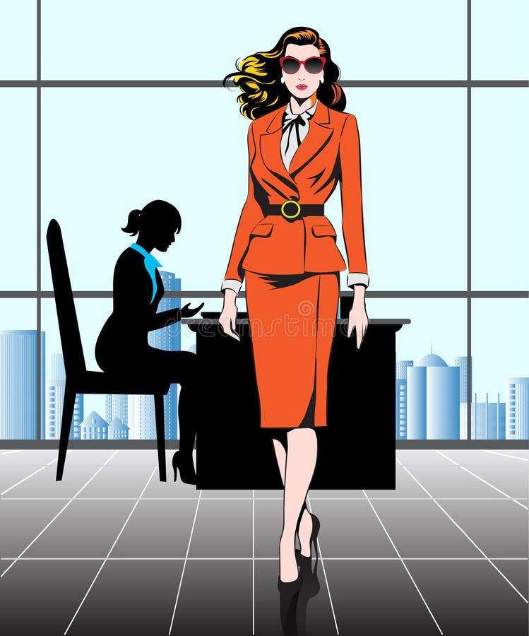 Female Manager, stock vector. Illustration of people - 337260618