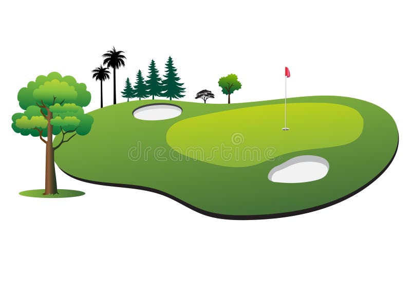 Golf course stock vector. Illustration of golf, land - 337260919