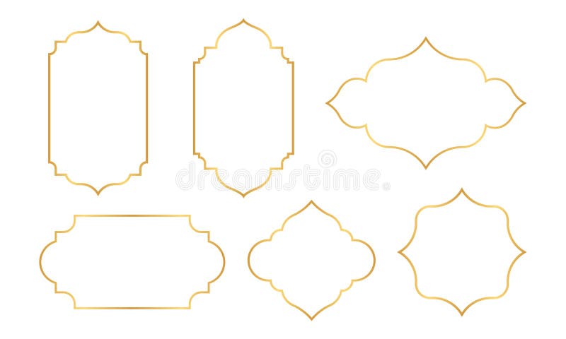 Islamic Style Border and Frame Design Template Vector Element Stock ...