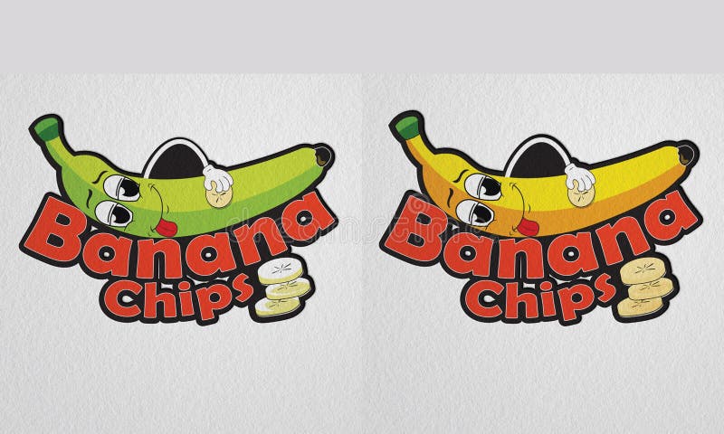 Banana Chips, Banana Cartoon, Chips Logo, Cartoon Banana, Food Logo ...