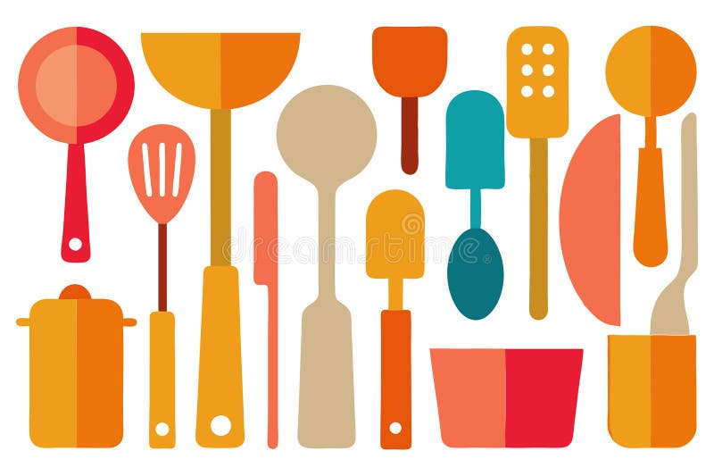 Comprehensive Kitchen Tools Silhouette Vector Collection Essential ...
