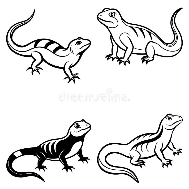 Lizard Line Art Stock Illustrations – 5,068 Lizard Line Art Stock ...