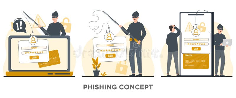 Phishing Account Concept Illustration Cyber Crime Password Phishing ...