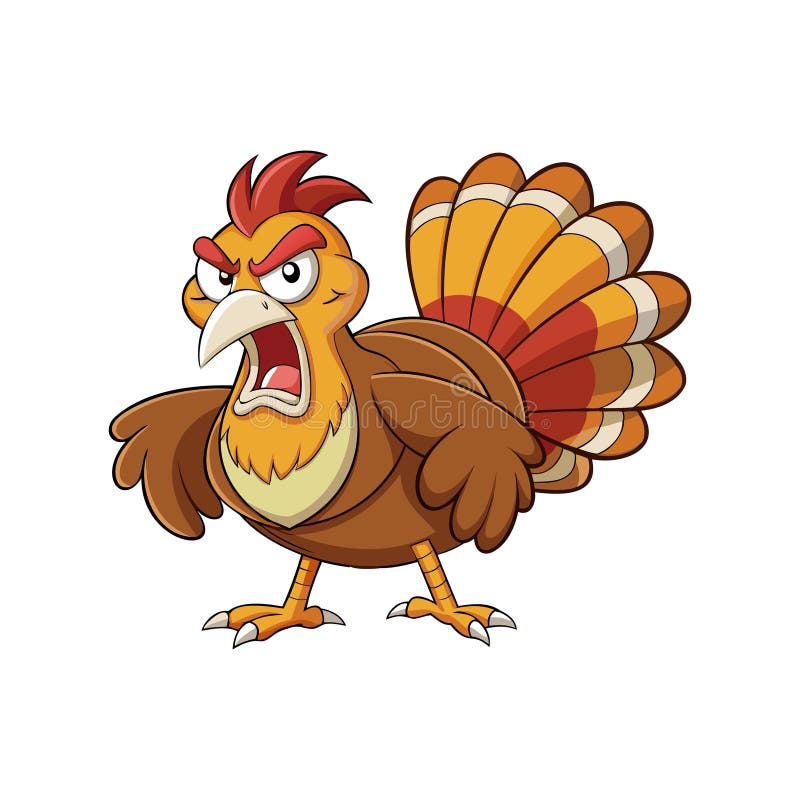 Happy Cartoon Turkey Illustration for Thanksgiving and Holiday ...