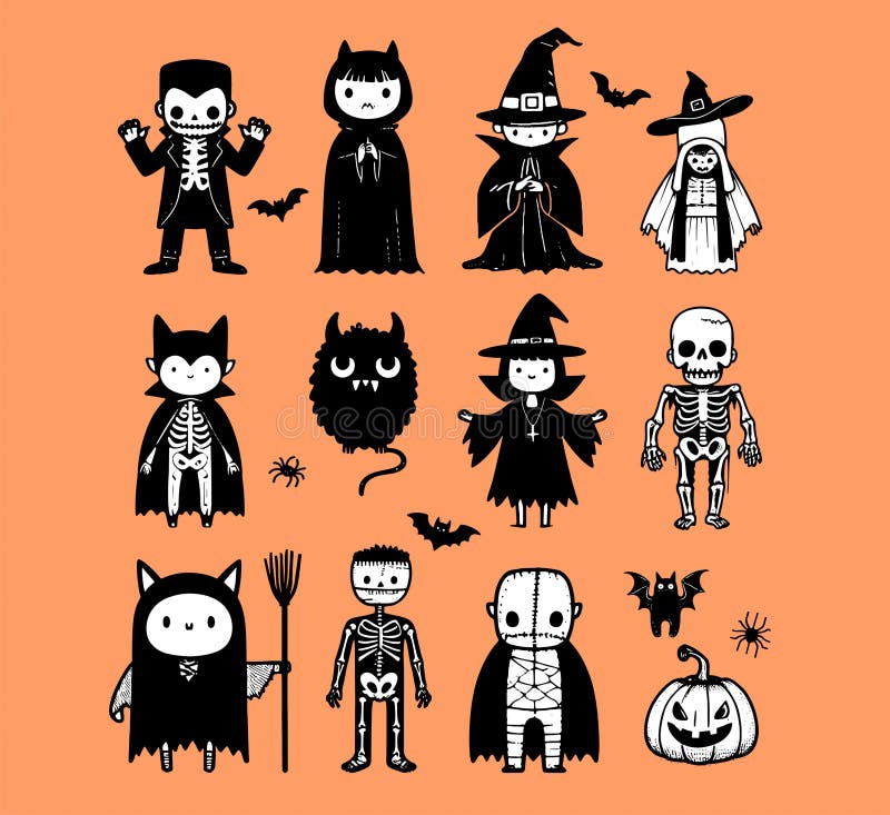 Fashion Mix Ghost Fancy Dress Idea Stock Vector - Illustration of idea ...