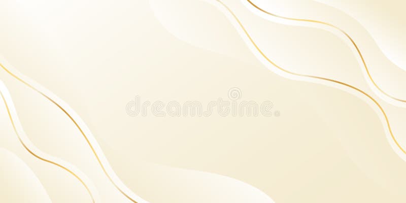 Elegant Cream Shade Background with Golden Curve Line Elements. Glitter ...