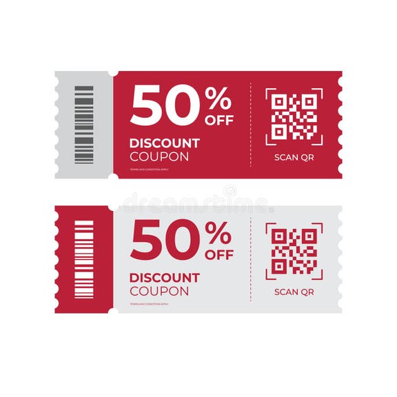 Gift Voucher with Buy 1 Get 1 Coupon BOGO. 50 Off Discount. Stock ...