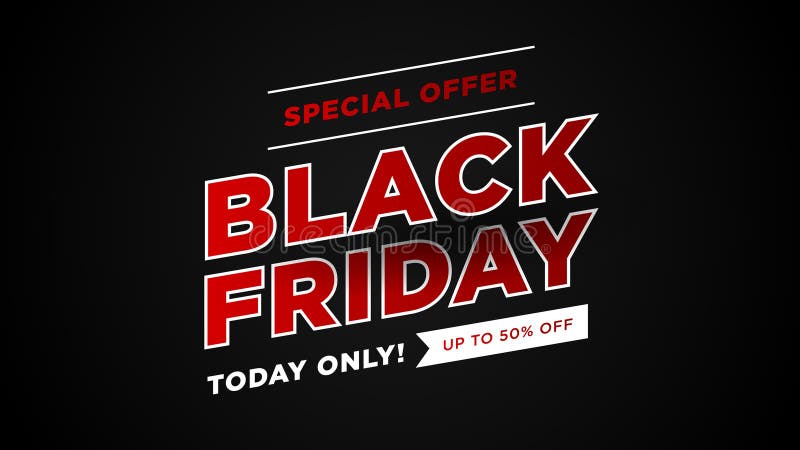 Black Friday Sale Banner. Special Discount Offer Design. Black Friday ...