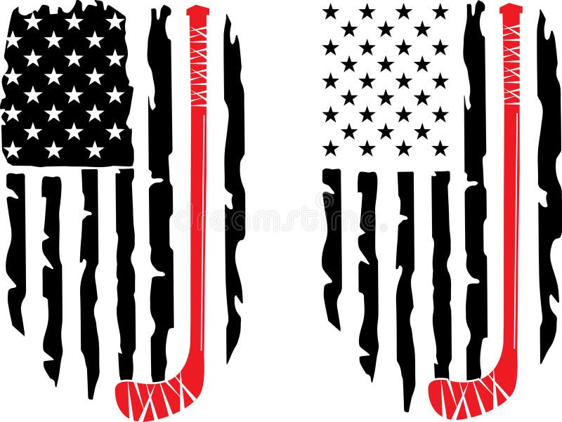 Hockey Flag, Hockey American Flag, Ice Hockey, Hockey Sticks Stock ...