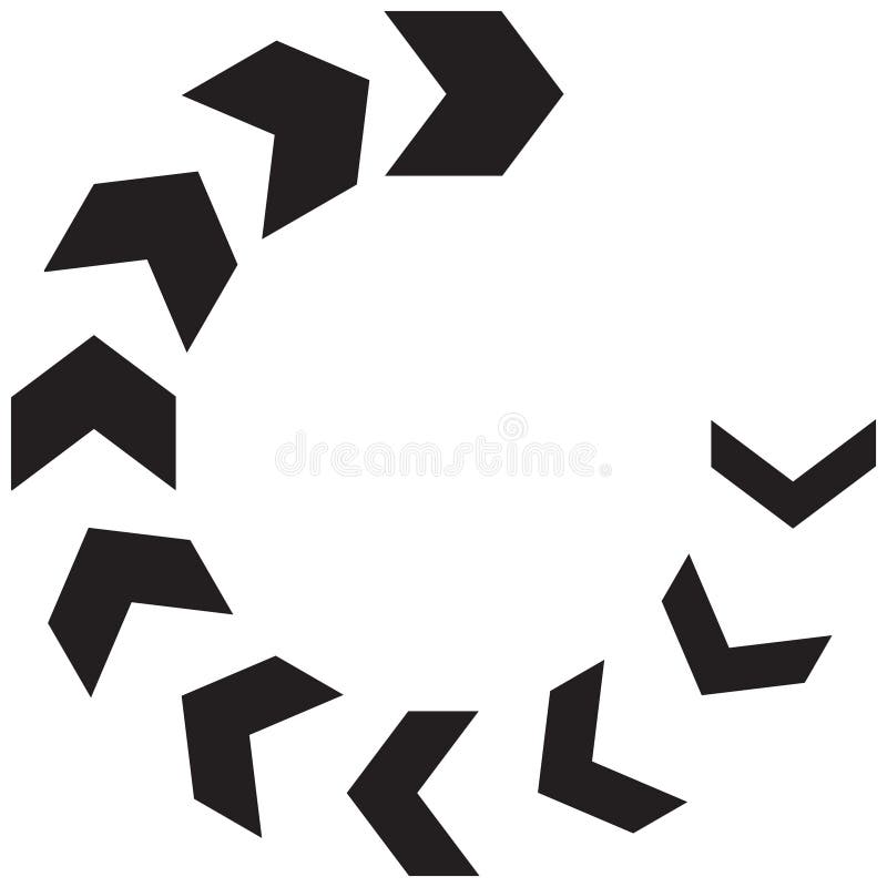 Dynamic Arrow Circle Symbol. Speed, Fast Arrows Symbols Set. Vector ...