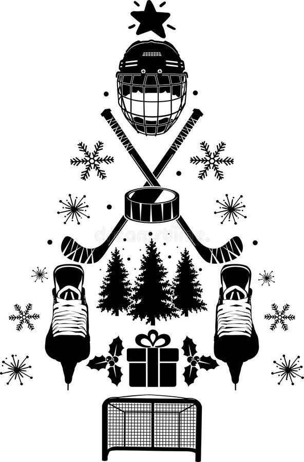 Hockey Christmas Tree, Winter Sports, Ice Hockey, Hockey Christmas Cut ...