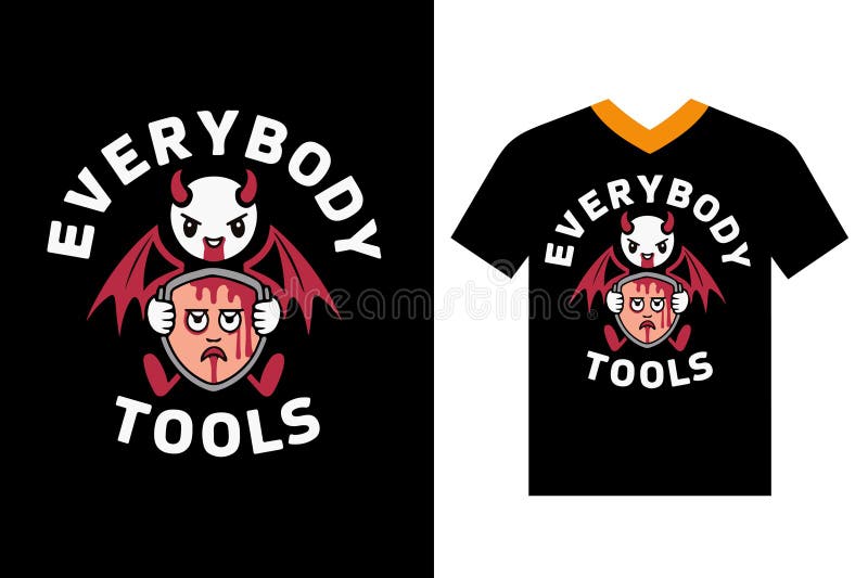 Typography and Cartoon Sketch Tools for T-Shirt Design Stock Vector ...