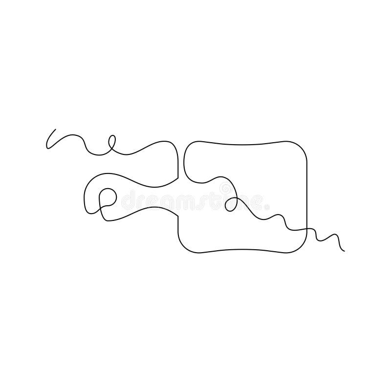 One Line Art Cutting Board Vector Illustration Stock Vector ...