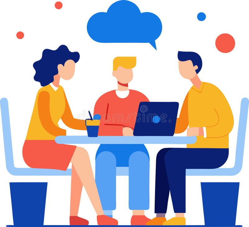 Teamwork and Office Collaboration Icons for Business Communication and ...