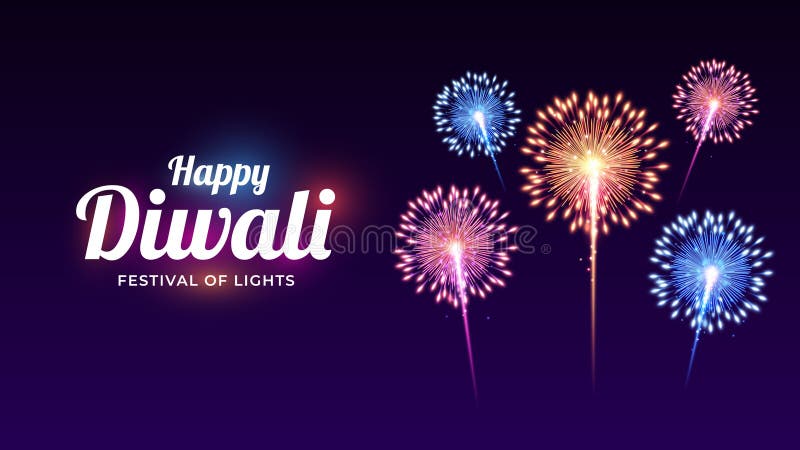 Happy Diwali Festival of Lights. Diwali Celebration Vector Background ...