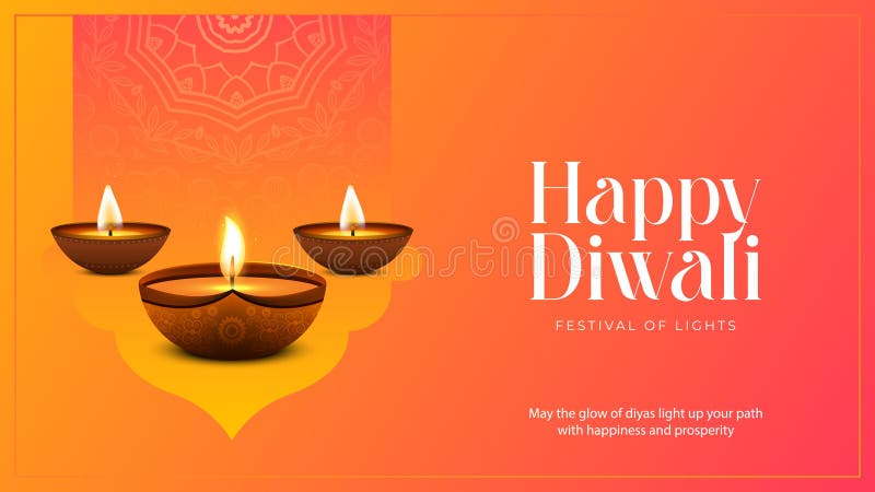 Happy Diwali Festival of Lights. Diwali Celebration Vector Background ...