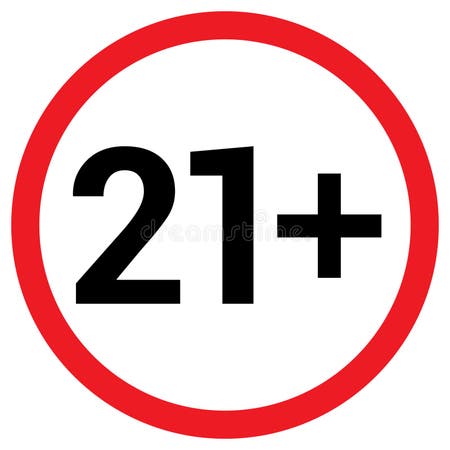 21 Plus Age Limit Sign. Under 21 Forbidden Round Icon. Legal Drinking ...