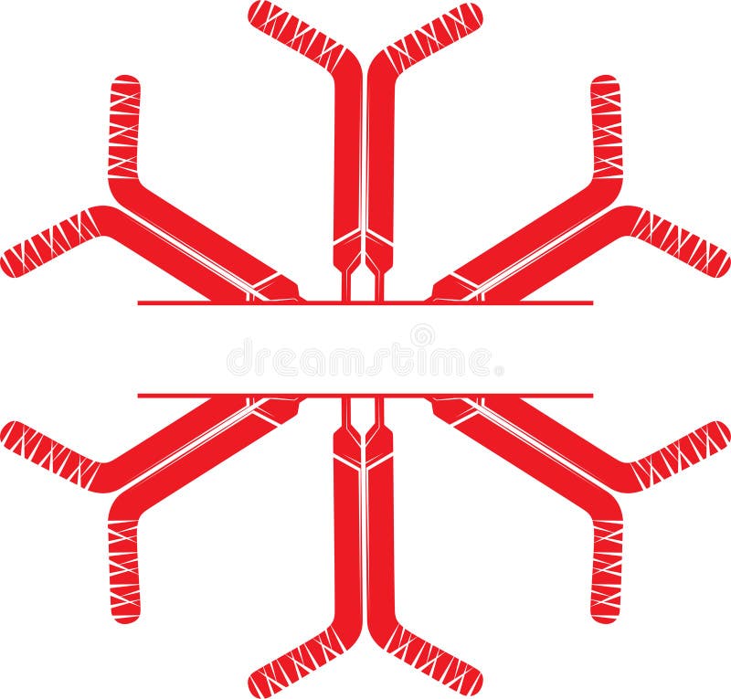 Split Goalie Sticks Snowflake, Hockey Goalie Christmas, Holiday Hockey ...