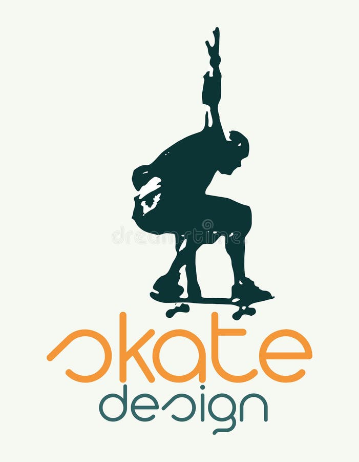 Skate design. stock vector. Illustration of skateboarder - 338210183