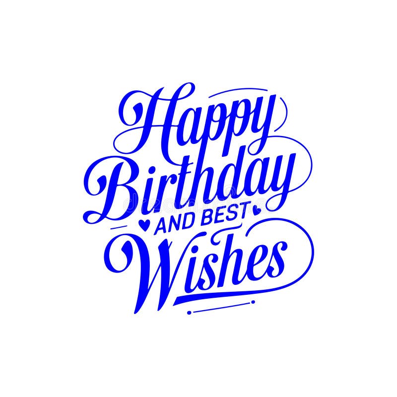 Stylish Happy Birthday Typography Silhouette Vector Stock Vector ...