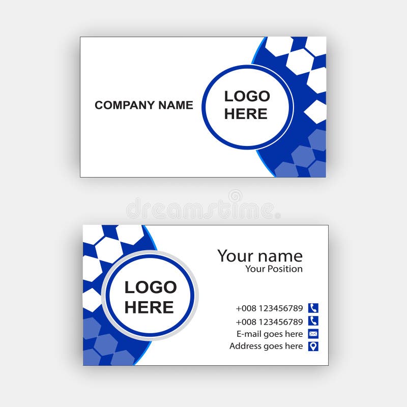 Set of Modern Business Card Print Templates. Personal Visiting Card ...