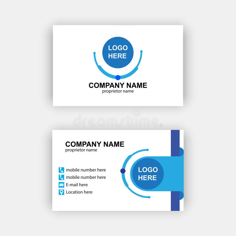 Double-sided Creative Business Card Template. Portrait Orientation ...