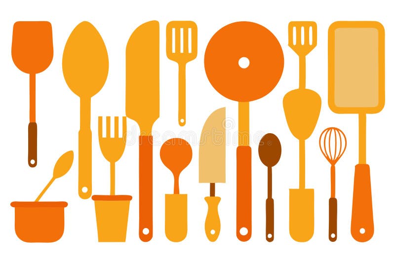 Comprehensive Kitchen Tools Silhouette Vector Collection Essential ...