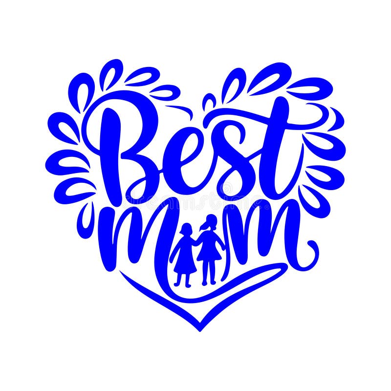 Best Mom Typography Vector Design Stock Vector - Illustration of design ...