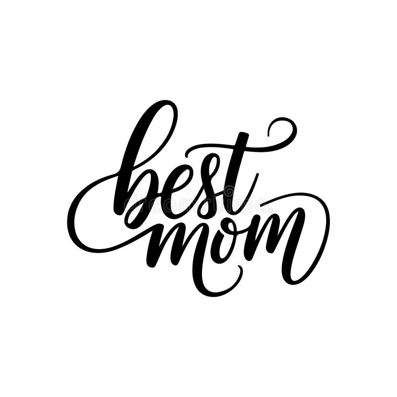 Elegant Best Mom Typography Vector Art Stock Vector - Illustration of ...