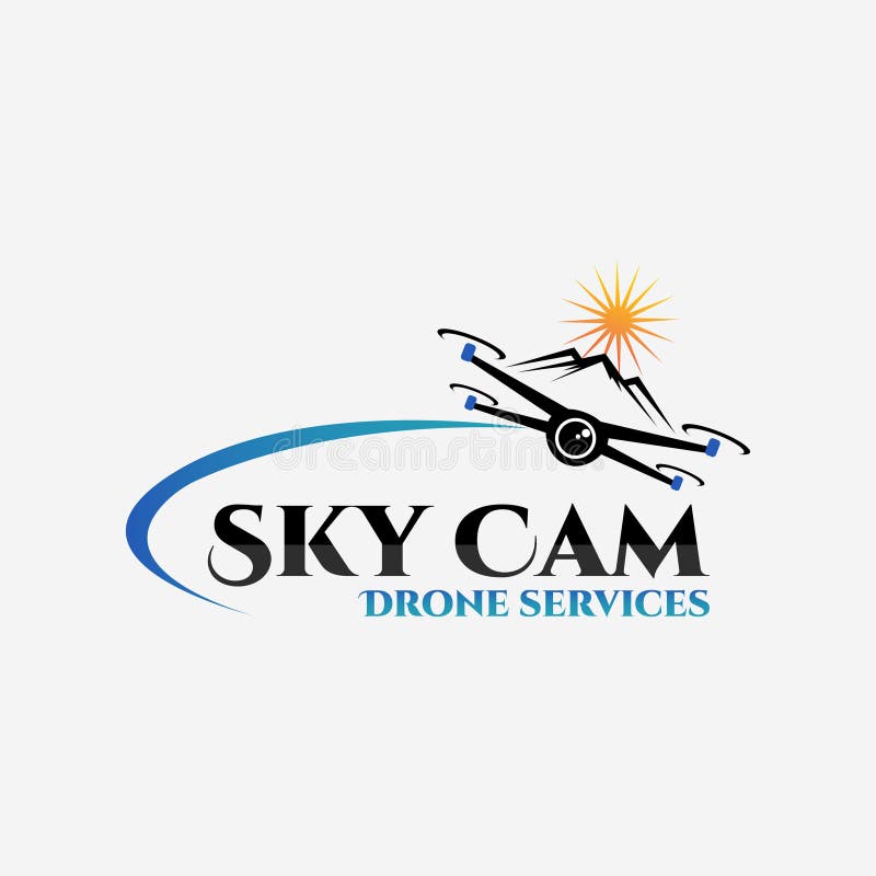 Sky Cam Drone Vector Simple Drone Logo Design Inspiration Stock Vector ...