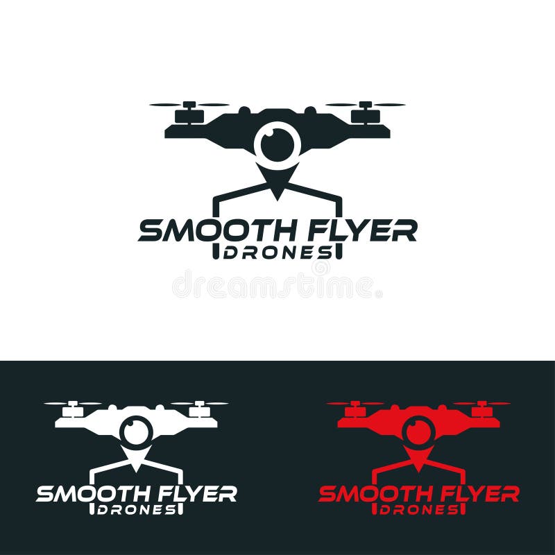 Smooth Flyers Drone Logo Isolated Element Action Camera Fly Digital ...