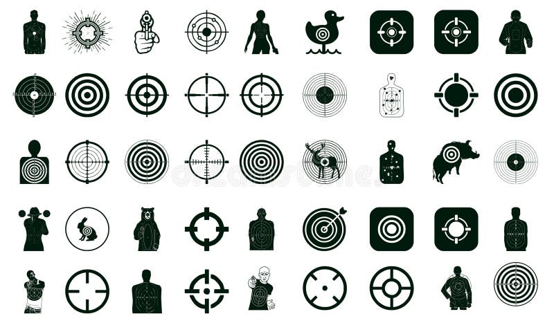 Target Icon Illustration Vector Bundle Stock Illustration ...