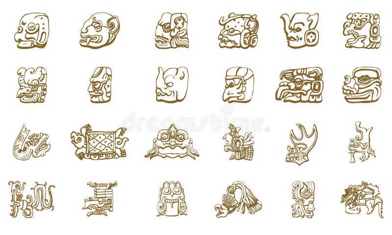 Aztec and Historical Animal Icon Mega Bundle Stock Illustration ...