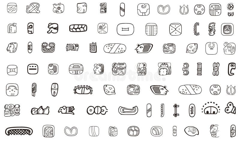 Aztec icon mega bundle stock illustration. Illustration of ancient ...