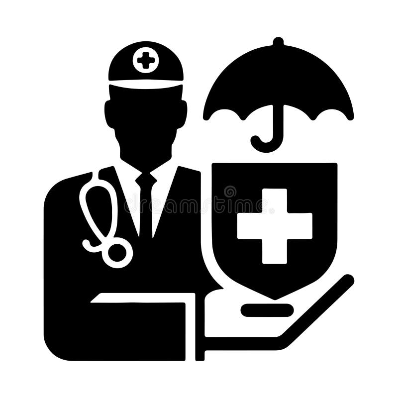 A Creative Health Care Logo Silhouette Style Stock Vector ...