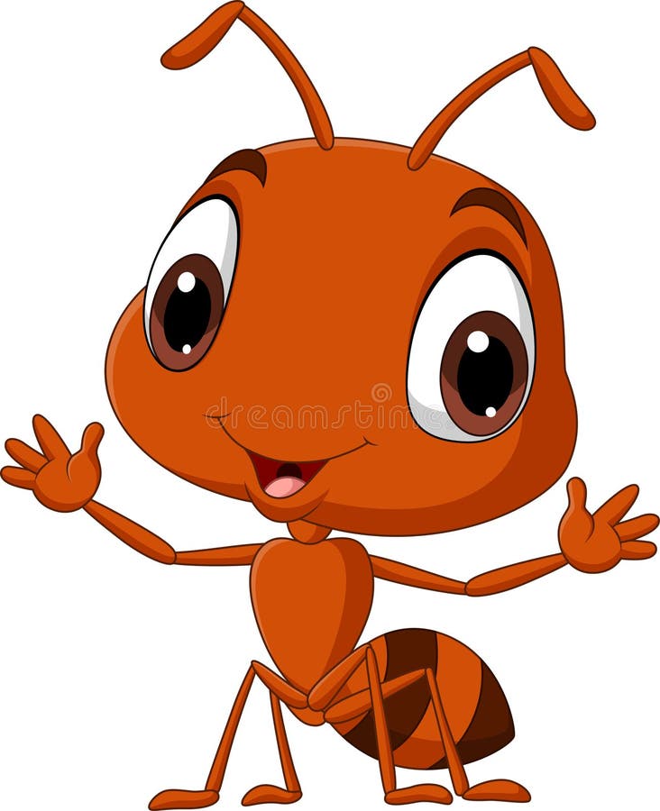 Illustration of Cartoon Little Funny Ant Stock Vector - Illustration of ...