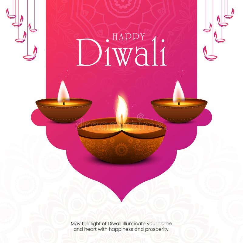 Happy Diwali Celebration Background. Diwali Festival of Lights Banner ...