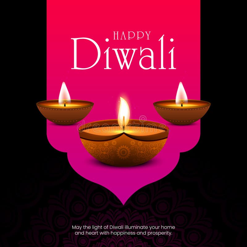 Happy Diwali Celebration Background. Diwali Festival of Lights Banner ...