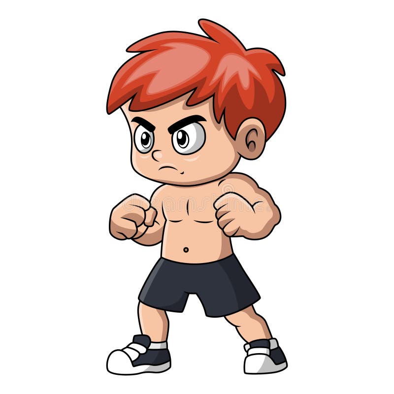 Cute Boy are Exercising at the Gym Stock Vector - Illustration of ...