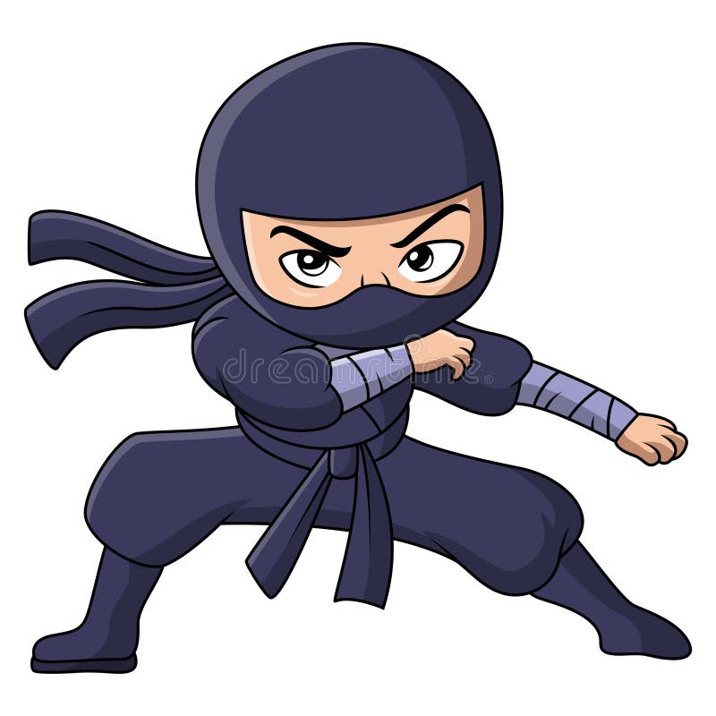 Cute Boy are Dressed As Ninjas Stock Vector - Illustration of ninja ...