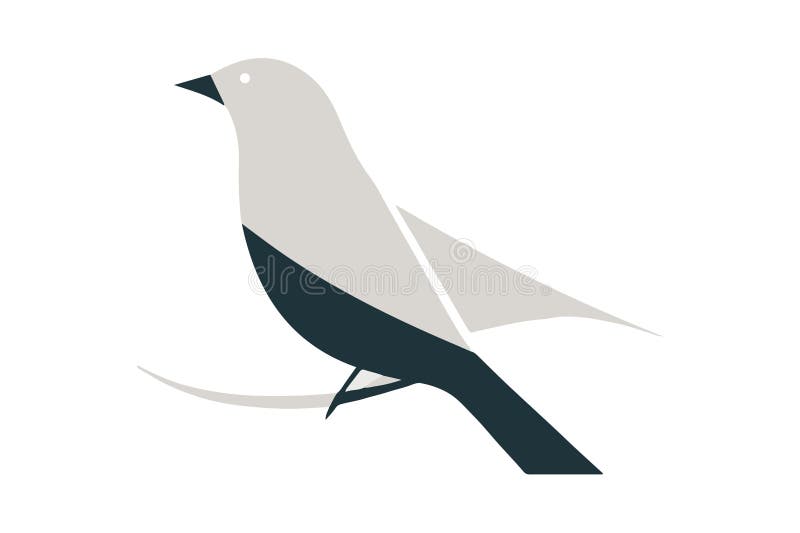 The Minimal Bird Silhouette Vector Art Design Illustration. Stock ...