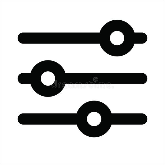 Adjustment Button Icon, on a White Background. Stock Illustration ...