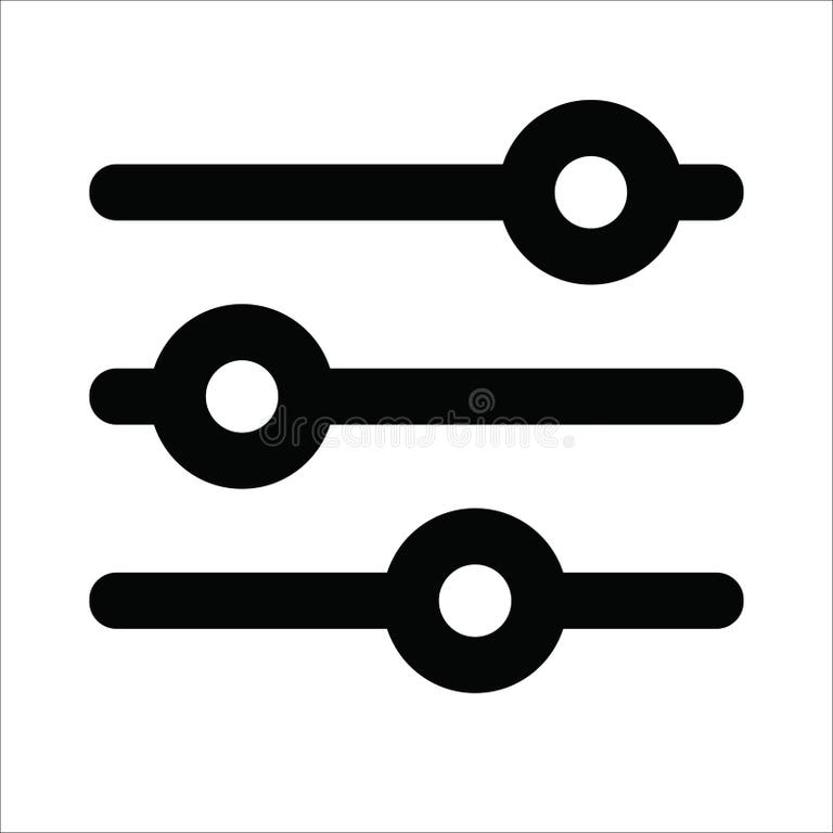 Adjustment Button Icon, on a White Background. Stock Illustration ...